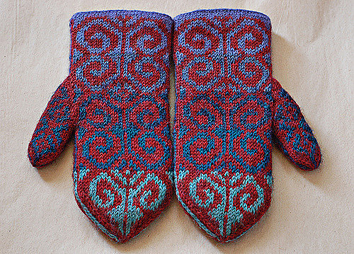 Ravelry: Fiddlehead Mittens pattern by Adrian Bizilia