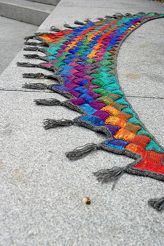 Ravelry: Entrelac Shawl with Tassels pattern by Eva Martinsson