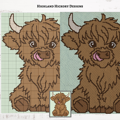 Ravelry: Highland Cow Graph pattern by Erica Fedor