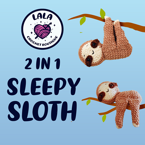 Ravelry: Sleepy Sloth Amigurumi pattern by Lala Crochet Boutique