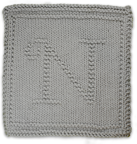 Ravelry: Monogrammed Dishcloth Letter N pattern by Heather Kate