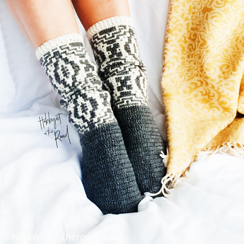 Ravelry: Baltic Winds Slouchy Socks pattern by Vytene Laucyte