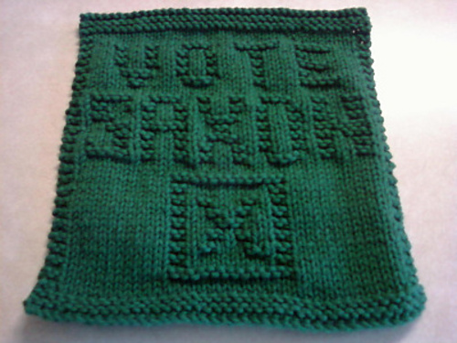 Ravelry: Doctor Who - Vote Saxon Dishcloth pattern by holynarf (Lindsay)