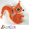 Ravelry: Squirrel #2 applique pattern by Homeartist crochet