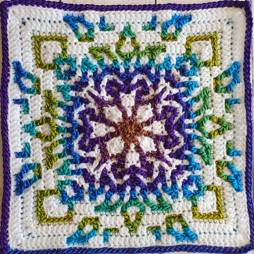 Ravelry: Spiral Bloom Mosaic Square pattern by Crochet Hooks and Magic