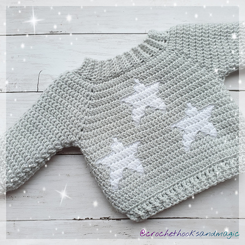 Ravelry: Starlight Mosaic Baby Jumper pattern by Crochet Hooks and Magic