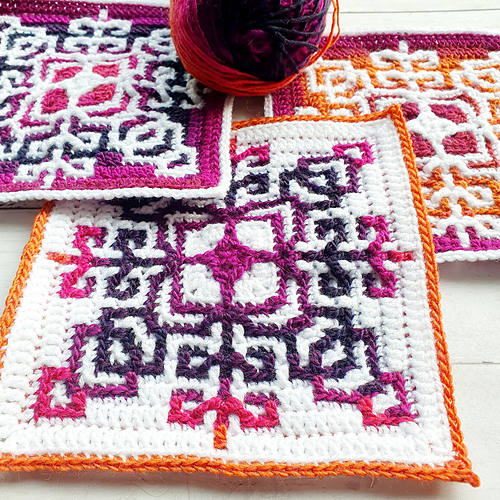 Ravelry: Mosaic Fire Flower pattern by Crochet Hooks and Magic