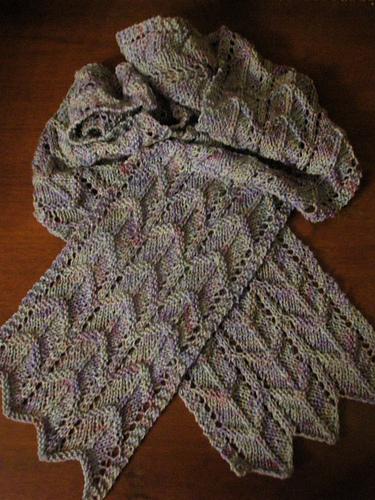 Ravelry: Pearl-barred Scallop Scarf pattern by Cheri Borden