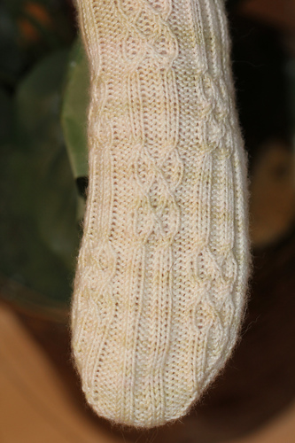 Ravelry: Rib and Braid Socks pattern by Maureen Foulds