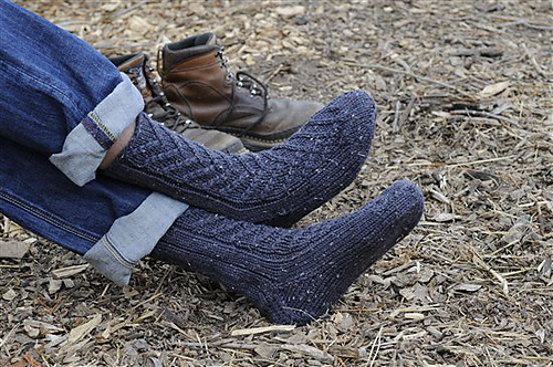 Ravelry: Braided Slipper Sock pattern by Ann Budd