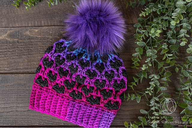 Ravelry: Snow Heart Beanie pattern by Leesa's Knotty Corner