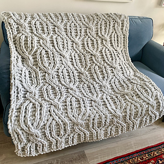 Ravelry: Chunky Chain Cable Blanket pattern by I Love My Blanket