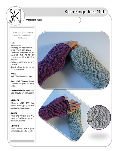 Ravelry: Kesh Fingerless Mitts pattern by Luise O'Neill
