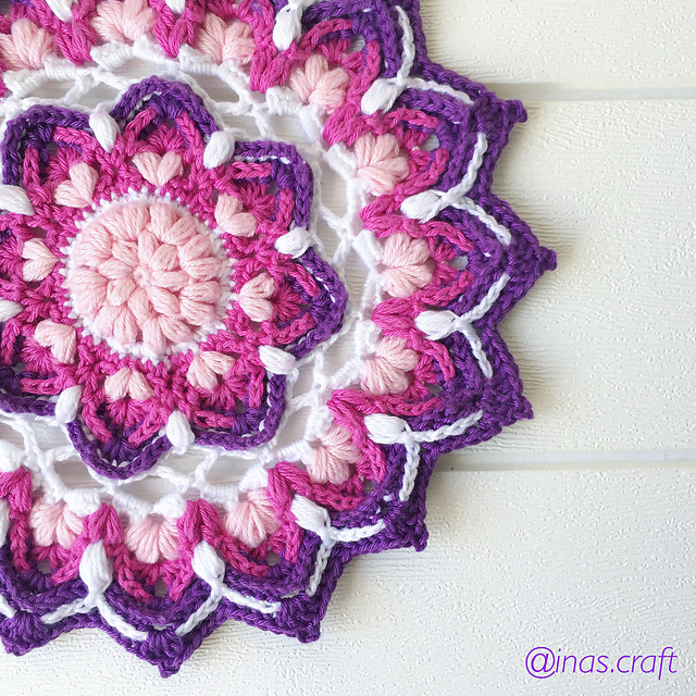 Ravelry: Puffy Mandala pattern by Inas Fadil Basymeleh