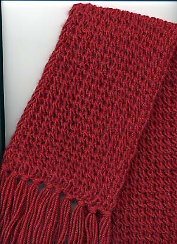 Ravelry: Red Ripple-Effect Scarf pattern by Faina Goberstein