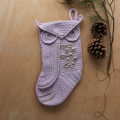 Ravelry: Athena Owl Stocking pattern by Irene Strange