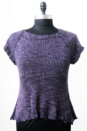 Ravelry: Sheer Sparkle Top Down Tee pattern by Iris Schreier