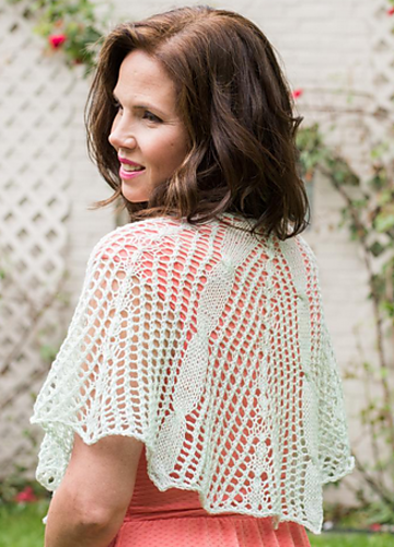 Ravelry: Mint Trellis Shawl Kit pattern by Iris Schreier