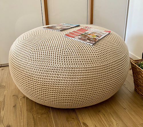 Ravelry: Super Chunky Giant Pouf pattern by isWoolish