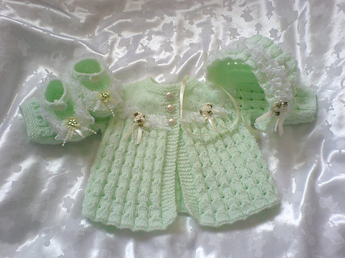 Ravelry: #58 3 Piece Matinee Set pattern by Kadie Jade
