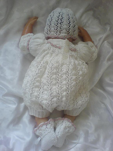 Ravelry: #59 Romper, Cap & Booties pattern by Kadie Jade