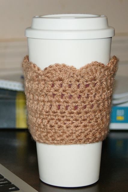 Ravelry: Learn-To-Crochet Coffee Cozy pattern by Jessica Cronkright