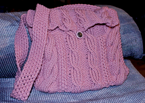 Ravelry: Ribbed Cable Purse pattern by Lion Brand Yarn
