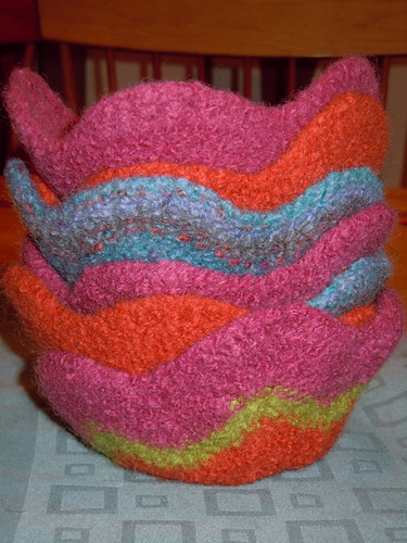 Ravelry: Felted Flower Bowl pattern by Meg Myers
