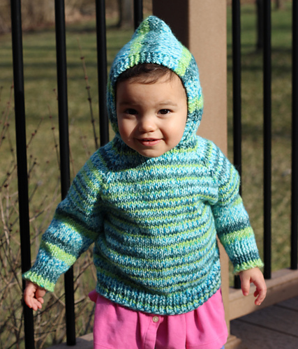 Ravelry: Zip-Down-the-Back - Hooded Baby Sweater pattern by Jan Gornik