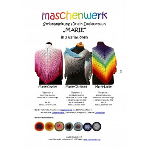 Ravelry: Dreiecktuch Marie in 3 Variationen pattern by Ingrid Klecatsky