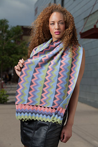 Ravelry: Chevron Wrap pattern by Barbara Worn