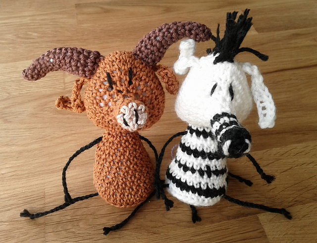 Ravelry: Pearls Before Swine- Goat, Zebra pattern by Jessica Nayes