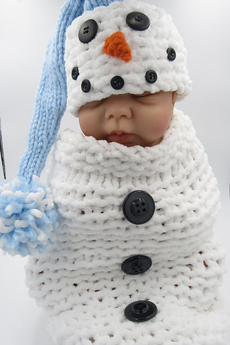 Ravelry: Snowman Stocking Hat & Cocoon pattern by Jean Fleming
