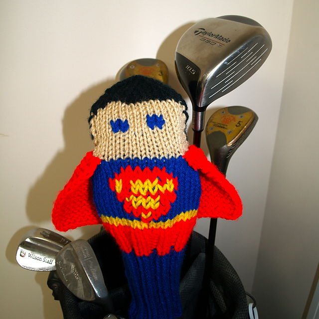 Ravelry: Superman Golf Club Cover pattern by Tracey Rediker