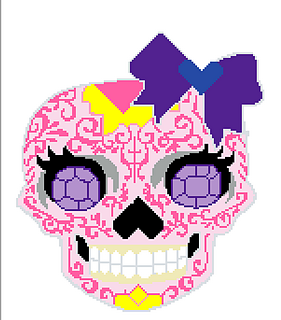 Ravelry: Girly Sugar Skull Afghan Chart pattern by Erin Swan