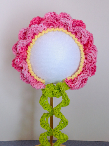 Ravelry: Flower Baby Bonnet pattern by Crochet by Jennifer