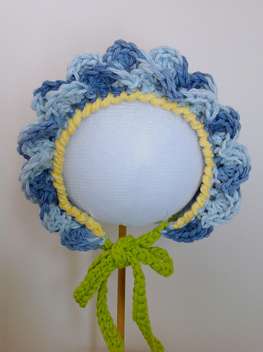 Ravelry: Flower Baby Bonnet pattern by Crochet by Jennifer