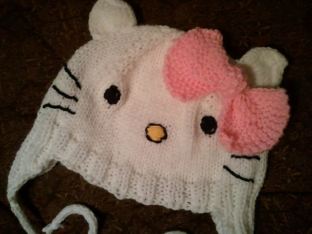 Ravelry: My Hello Kitty Earflap Hat pattern by Jennifer Brooks Rice