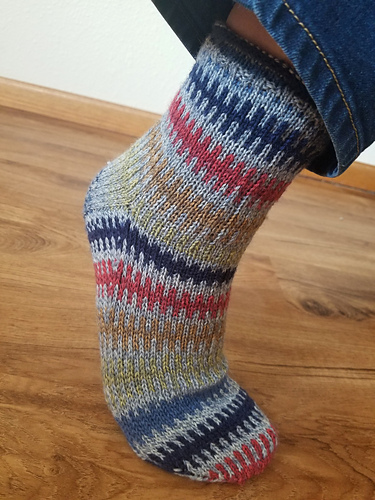 Ravelry: Technicolor Double-Thick Socks pattern by Jenni Hodges