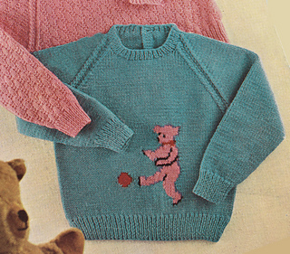 Ravelry: 4 Ply Sweater with Teddy Motif pattern by Watmoughs Knitting ...