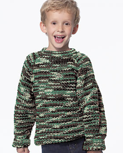 Ravelry: Child's Shaker Rib Raglan Pullover pattern by Bernat Design Studio