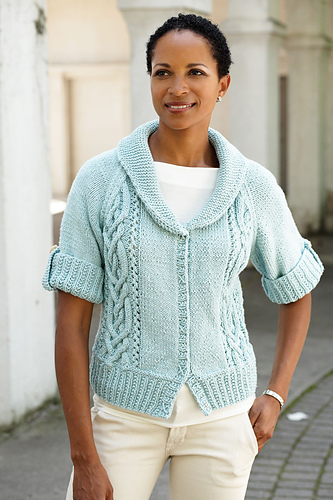 Ravelry: Cables and Collar Cardigan pattern by Patons