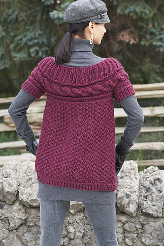 Ravelry: Cable Yoke Sweater pattern by Bernat Design Studio