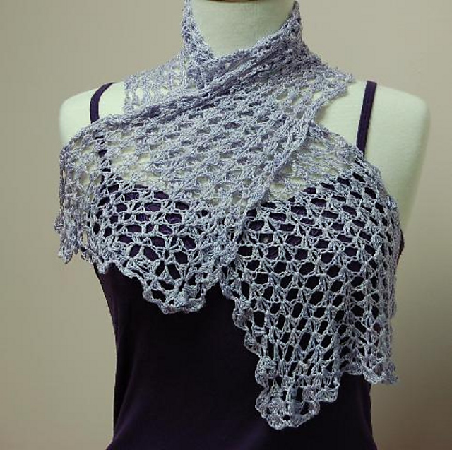 Ravelry: Crochet Split Shell Silk Scarf pattern by Ivy Brambles