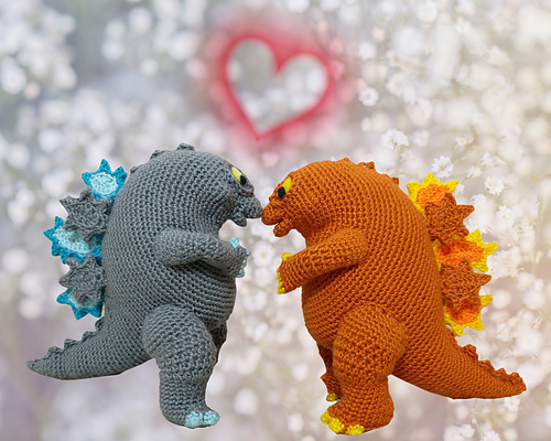 Ravelry: Godzilla Couple pattern by Jessie Lin