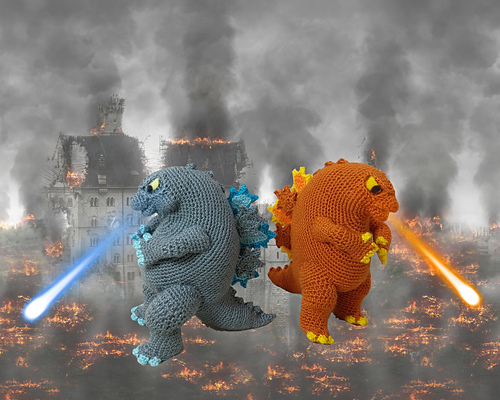Ravelry: Godzilla Couple pattern by Jessie Lin