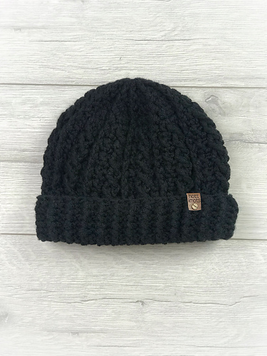 Ravelry: Cable Beanie with a Brim pattern by Craft with Jess