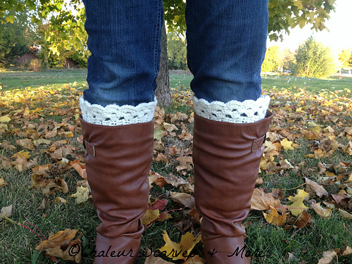 Ravelry: Lacy Boot Cuffs pattern by Jessy Spencer