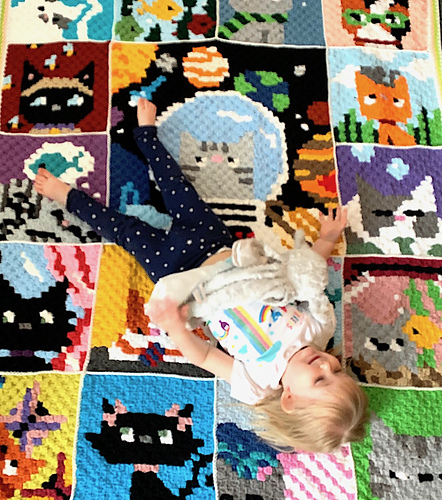 Ravelry: Catghan C2C Blanket pattern by Ink & Stitches