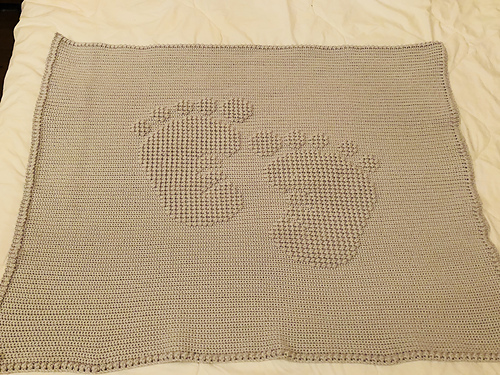 Ravelry: Baby Footprints Blanket pattern by adapted by Paula Hampson